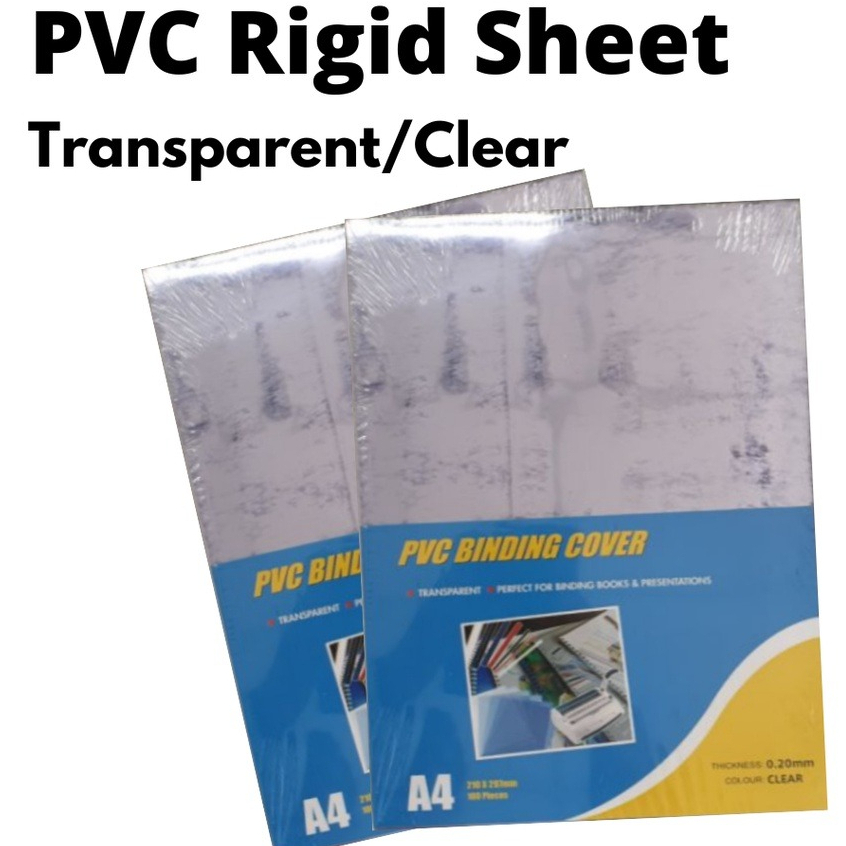 A4 Clear Rigid Sheet Binding Cover Pro Master Transparent Plastic Sheet ...