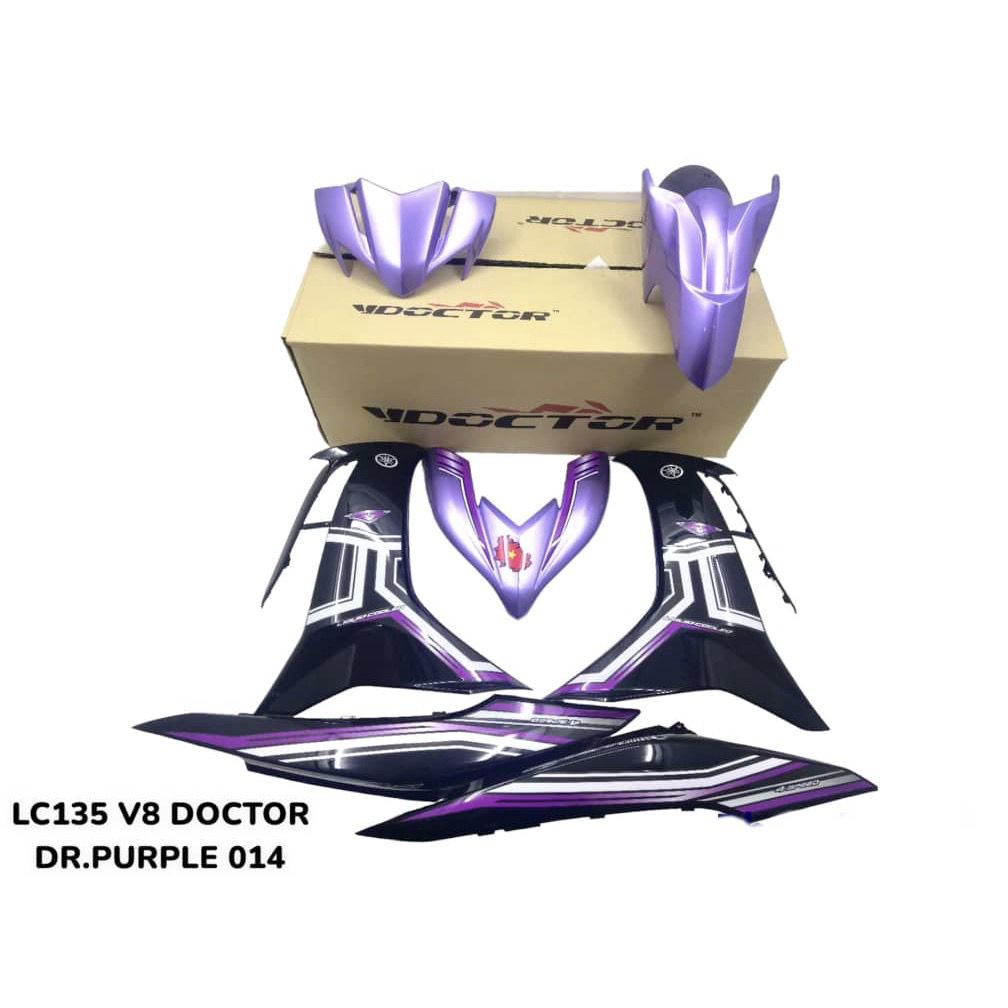 YAMAHA LC135 V8 LCV8 DOCTOR COVER SET FULL SET TANAM STICKER READY ...
