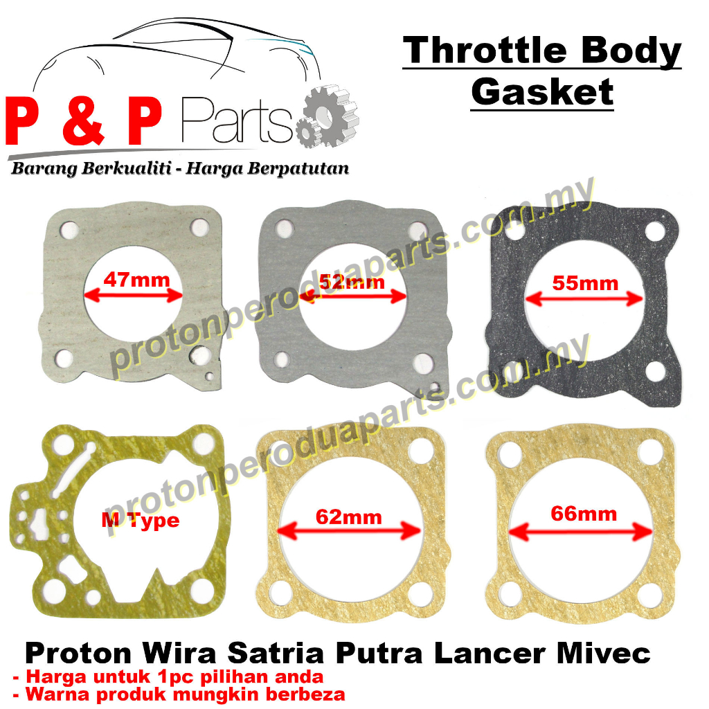 Throttle Body Gasket - Proton Wira Satria Mitsubishi Lancer Mivec 1.3 1 ...