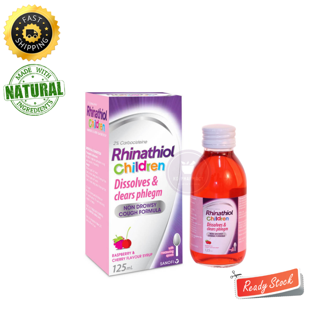RHINATHIOL CHILDREN DISSOLVES & CLEAR PHLEGM COUGH SYRUP 125ML | Shopee ...