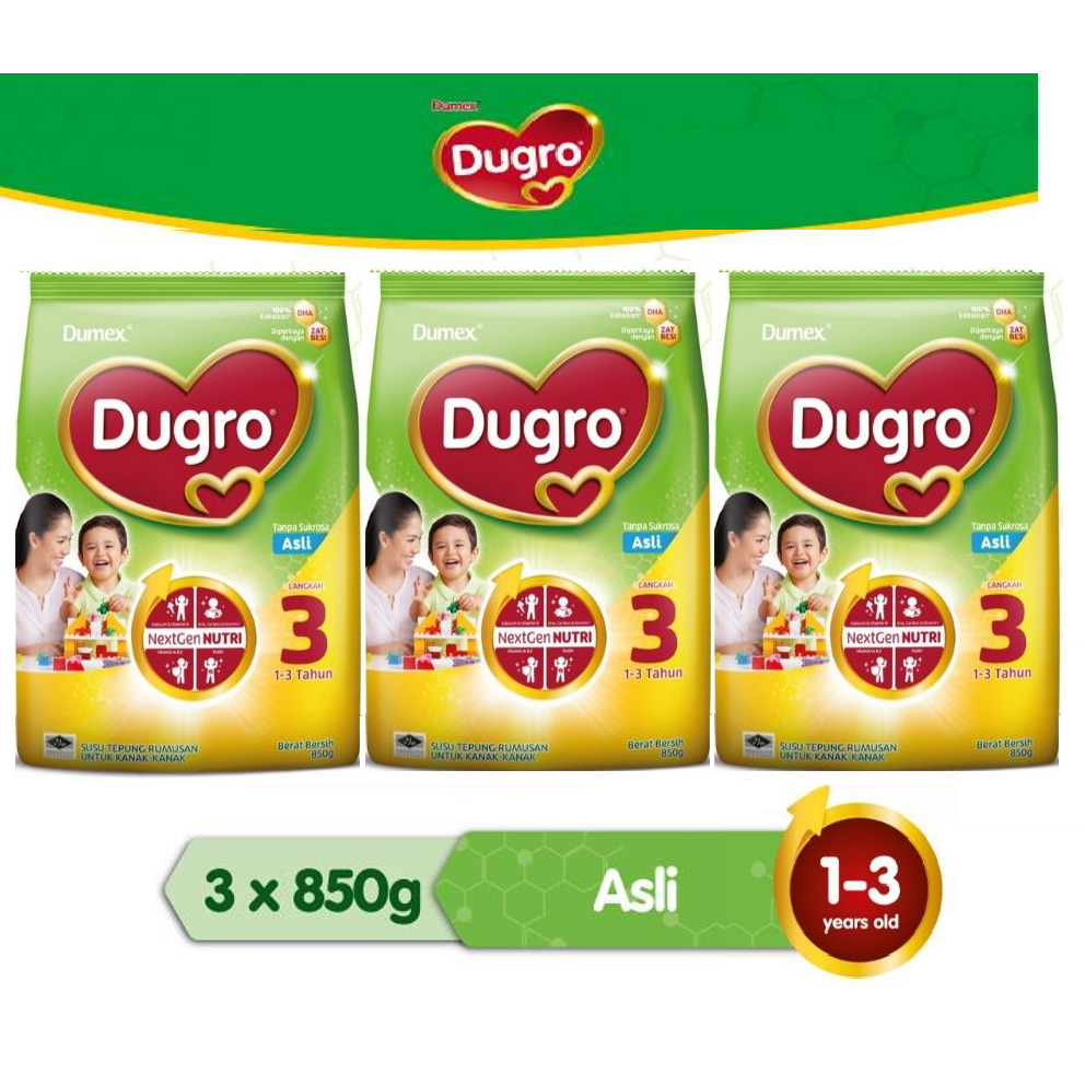 Dumex Dugro Step 3 (1 -3 year old) - Original (850g x 3) | Shopee Malaysia