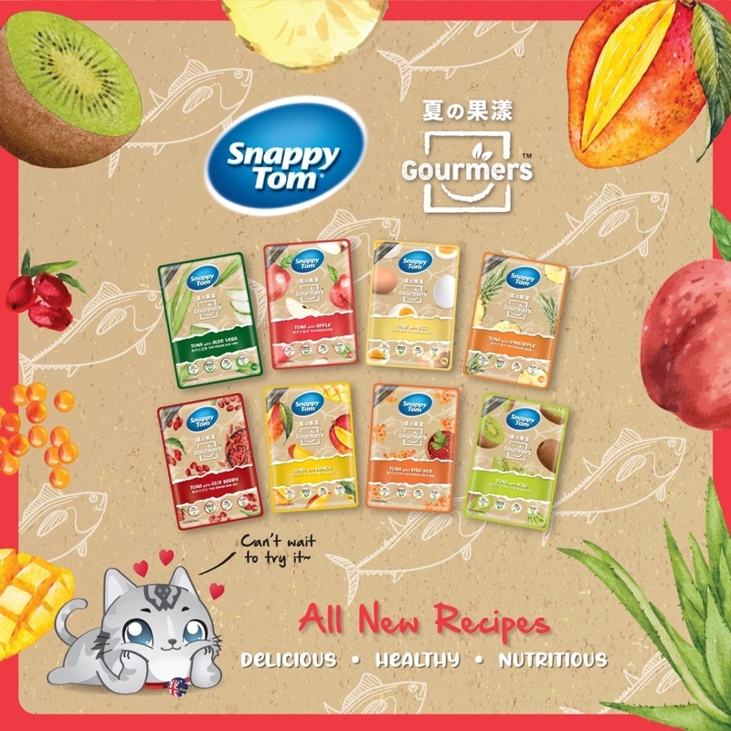 Snappy Tom Gourmers Pouch Cat Wet Food / Healthy Series / Premium Cat ...