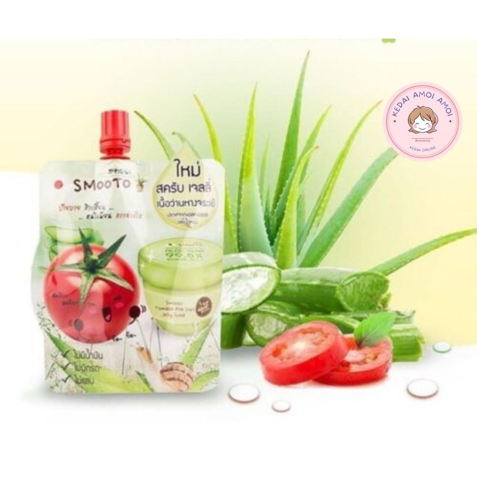 SMOOTO TOMATO ALOE SNAIL JELLY SCRUB (50G) | Shopee Malaysia