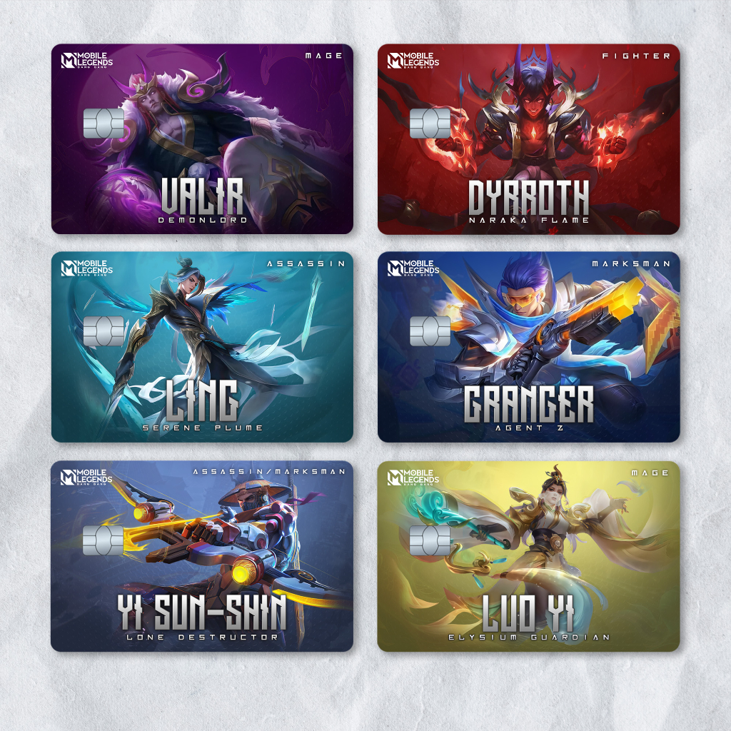 Mobile Legends Collector Skin Sticker/Skin for TNG/Bank Card *STICKER ...