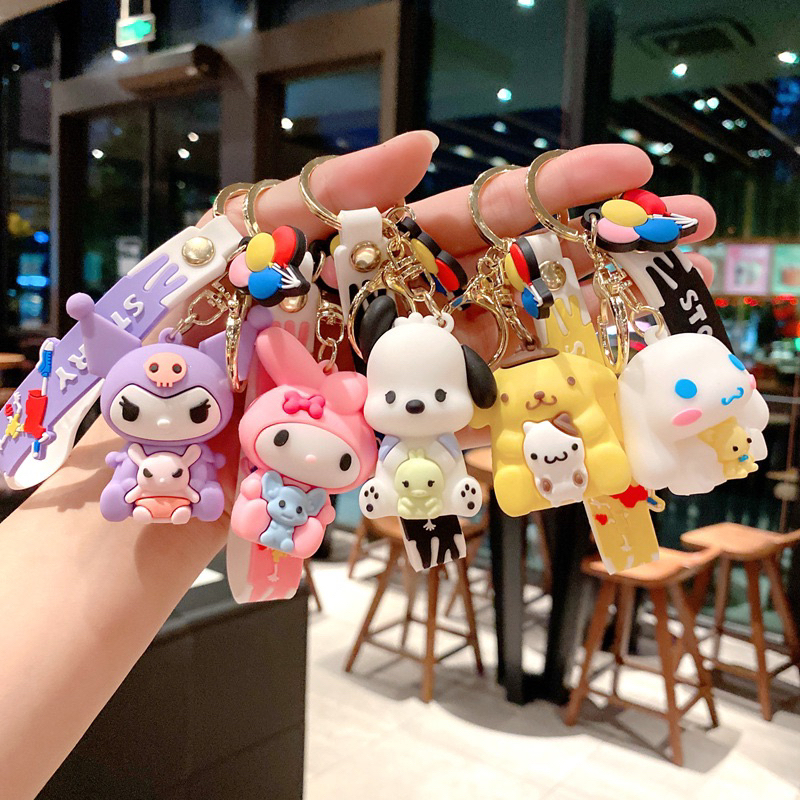 Sanrio series keychain high quality cartoon design key ring keychains ...