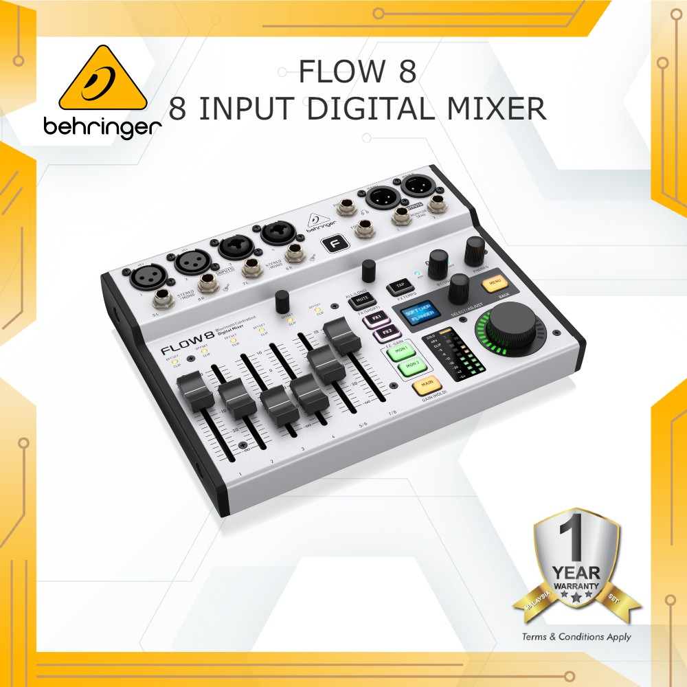 Behringer FLOW 8 8-input Digital Mixer with Bluetooth | Shopee Malaysia