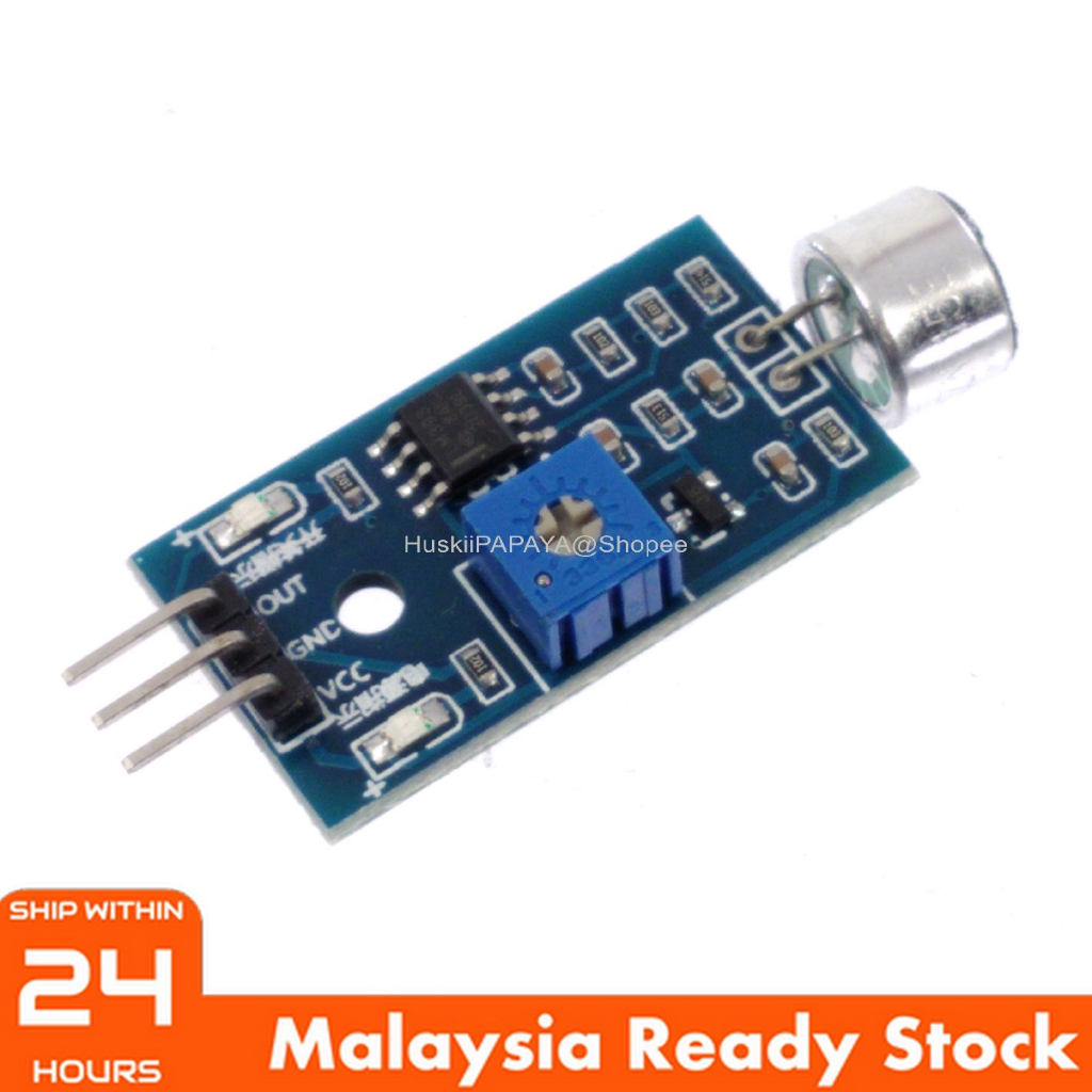 [VAR] Arduino Microphone Adjustable Sound Detection Mic Sensor Module 3 ...
