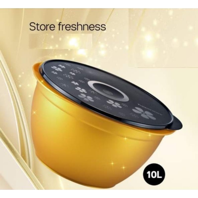 Tupperware Legacy Bowl 10.0L Gold Golden | Shopee Malaysia