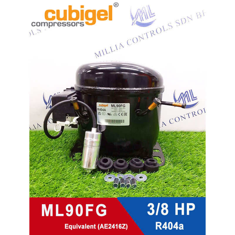 CUBIGEL COMPRESSOR ML90FG - 3/8 HP / R404 (REPLACE AE2416Z) | Shopee ...