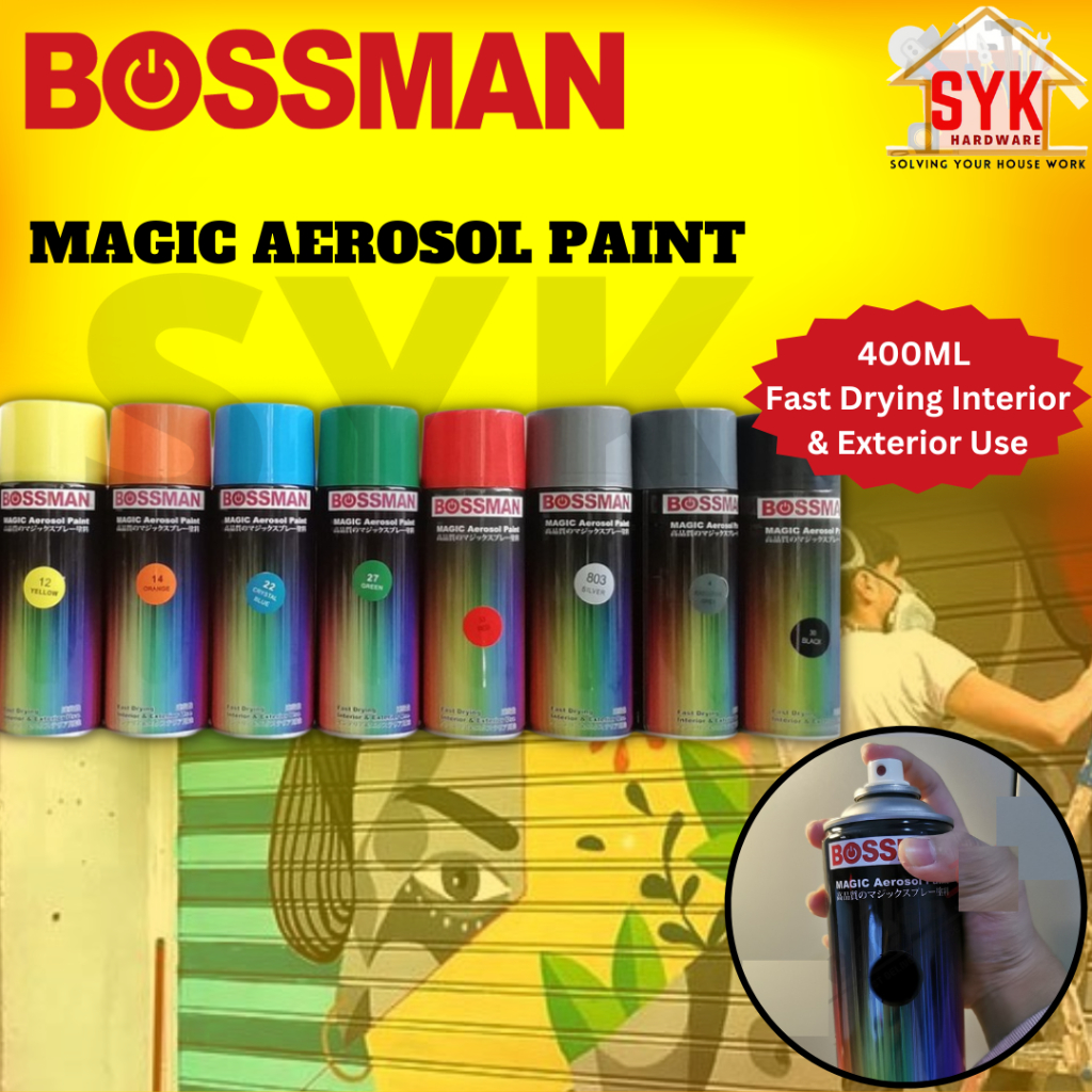 SYK Bossman Magic Aerosol Paint Cat Spray Paint Sprayer Metal and ...