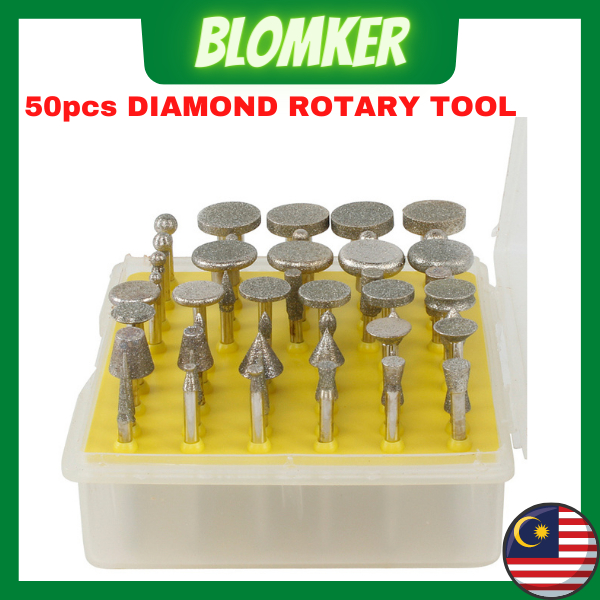 50pcs Diamond Coated Grinding Wheel Sanding Needle Grinder Head 1/8 ...