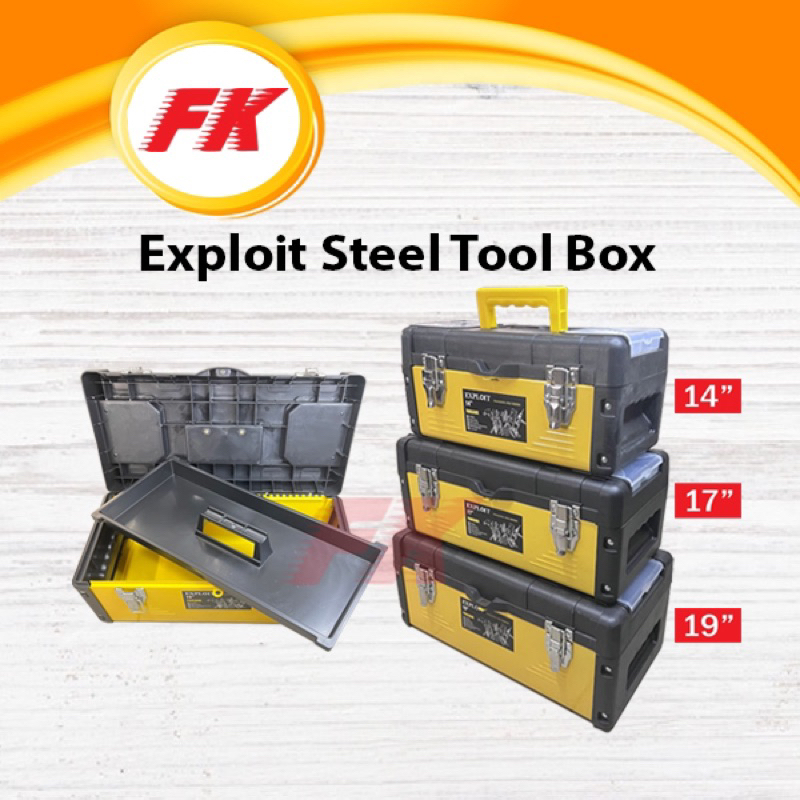 Exploit Steel tool box PVC 14" 17" 19" (High quality) | Shopee Malaysia