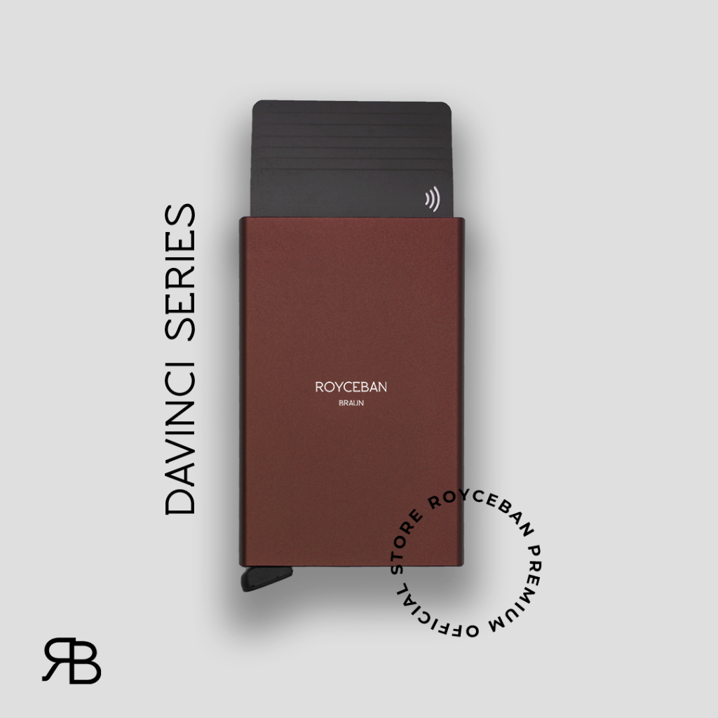 ROYCEBAN DAVINCI SERIES [BRAUN] | Card Wallet Slim Pop Up Metal Card ...