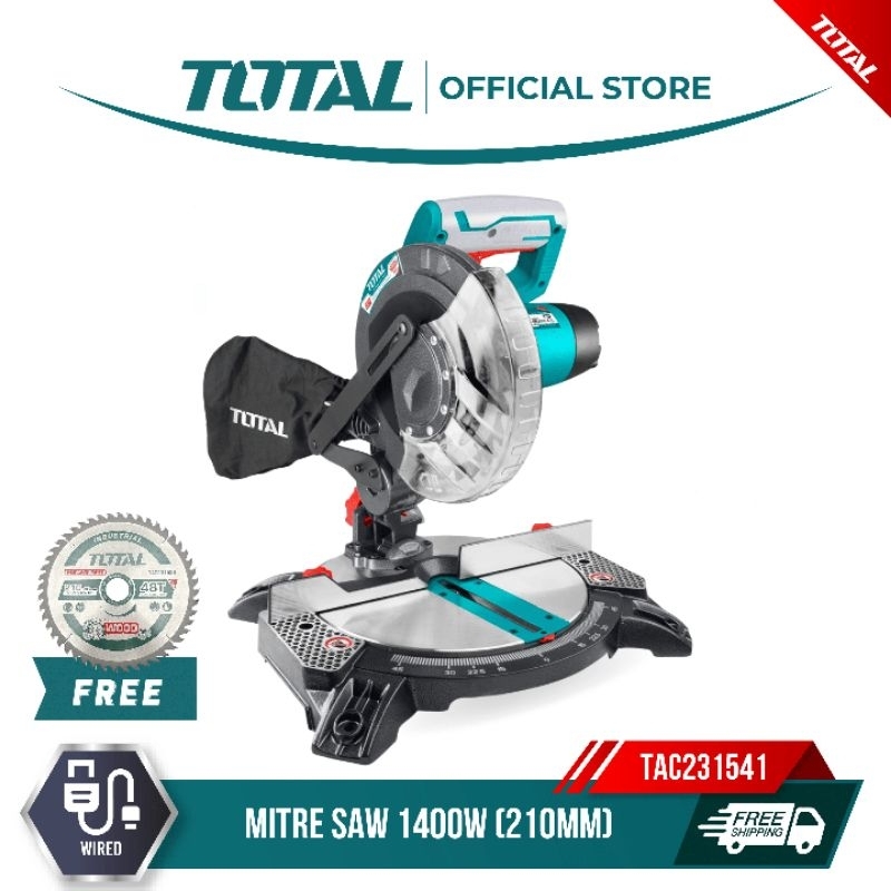 Total Mitre Saw 210mm (1400W) TS42142107 | Shopee Malaysia