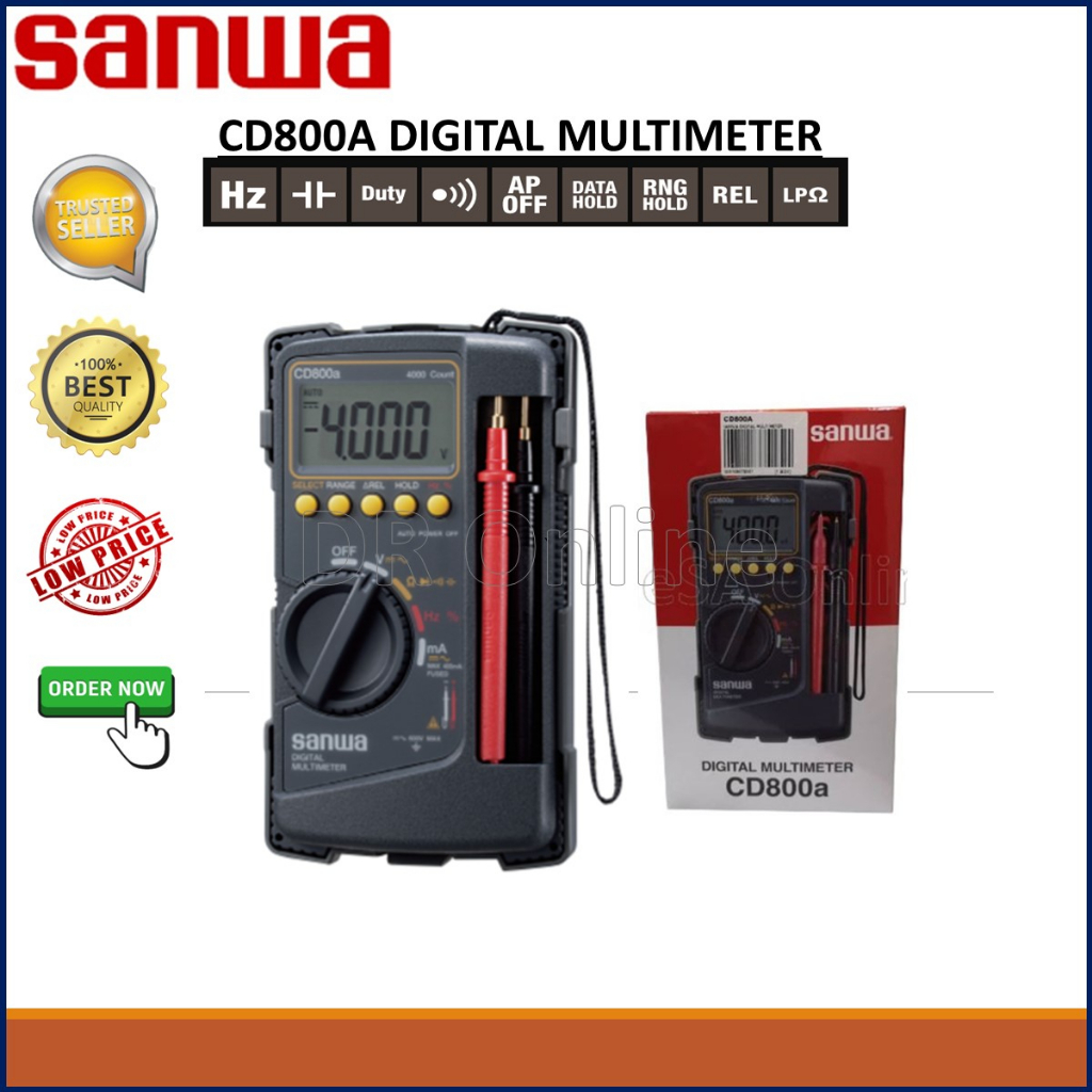 SANWA DIGITAL MULTI METER, (CD800A) | Shopee Malaysia