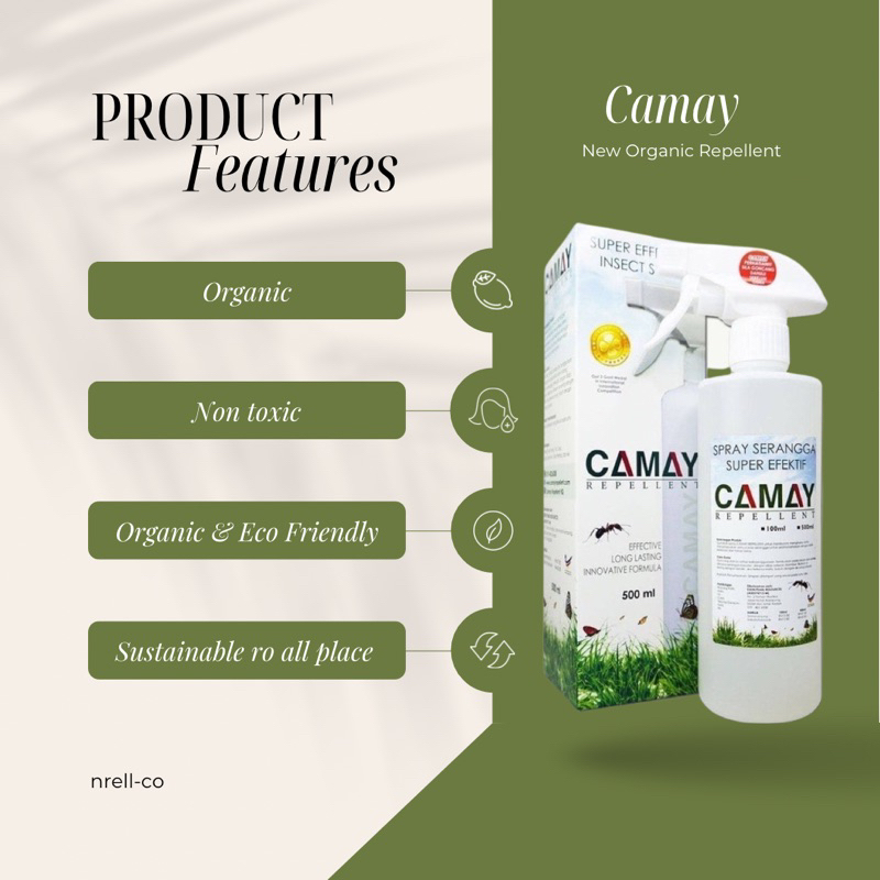 Camay Spray Anti Serangga 100% Organik free shipping ubat Semut Lipas ...
