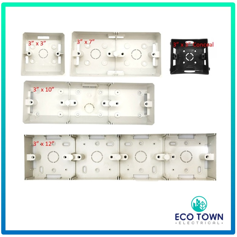 PVC Nut Box Switch Base Switch Box Socket Surface Mounted | Shopee Malaysia