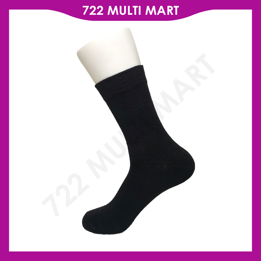 Stoking Sekolah Hitam Panjang Tebal stokin kerja cotton black socks ...