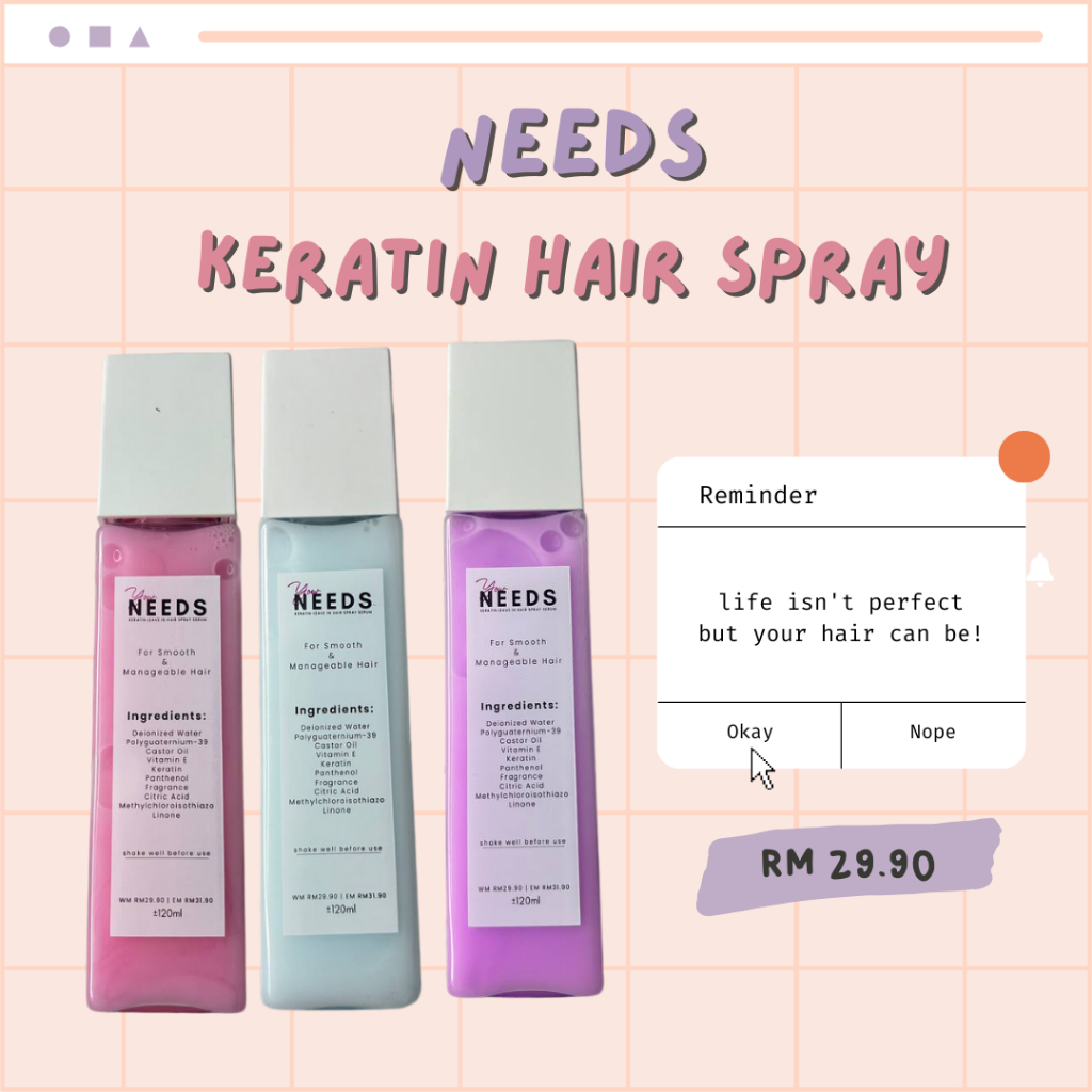 [NEEDS] KERATIN HAIR SPRAY|FAIRY BERRIES HAIR TRIO|TREATMENT SHAMPOO ...