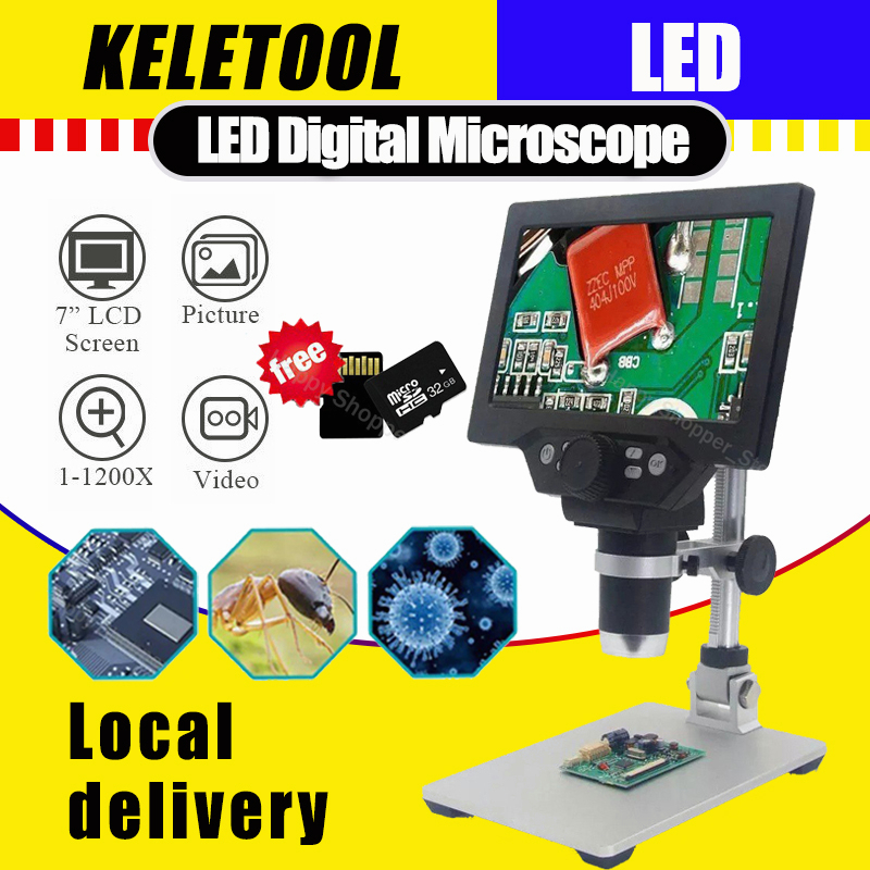 7 inch Digital Microscope adjustable LCD display Microscope for ...