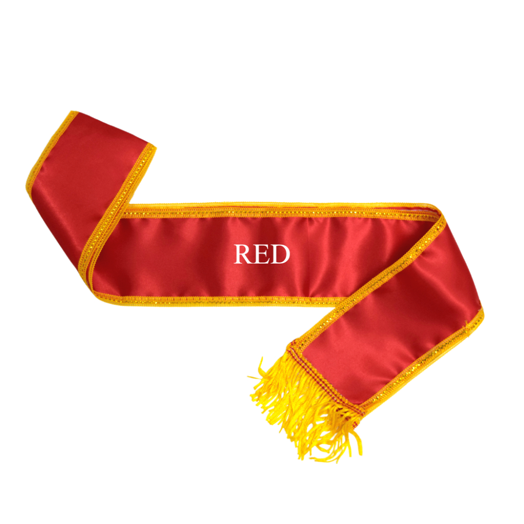 Kain Selempang Custom Sash Gold Trim Custom Selempang Add on Wording Or ...