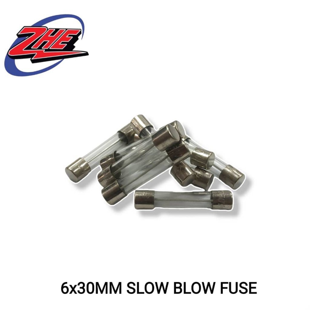 (1PC) 6x30MM SLOW BLOW GLASS TUBE FUSE 250V 0.5A 1A 1.6A 2A 2.5A 3A 4A 5A 6A 10A 15A / FIUS KACA ...