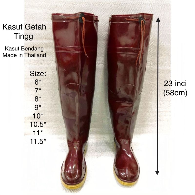 Kasut Boot Kasut Bendang Sawah Padi/ Fishing/ Peternakan/Kasut Getah ...
