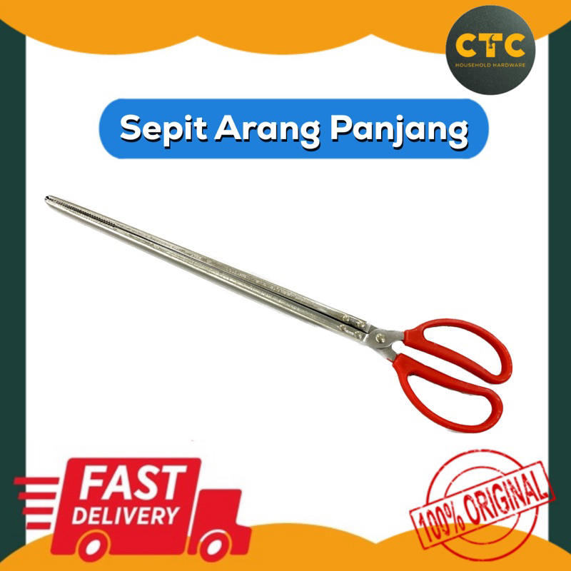 Sepit Arang Panjng Besi Chrome / Pengepit Arang / Heavy Duty Charcoal ...