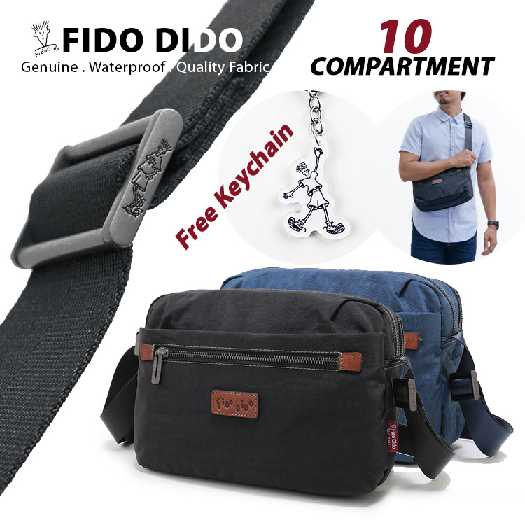 FIDO DIDO Sling Bag 10 Compartment Free Keychain | Shopee Malaysia