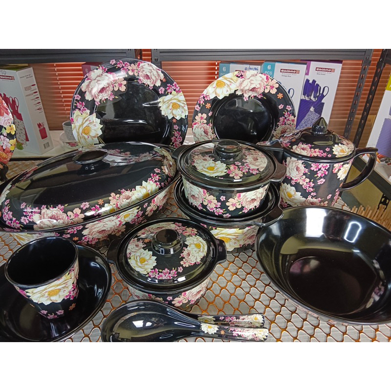 Set Pinggan Mangkuk Melamine Combo Set Gianora dan Kimaya / Melamine ...