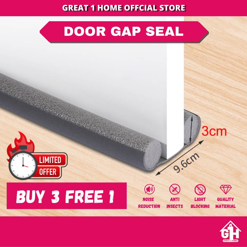 Buy 3 Free 1 | Dust Sound Wind Proof Insect Blocker Door Twin Draft ...