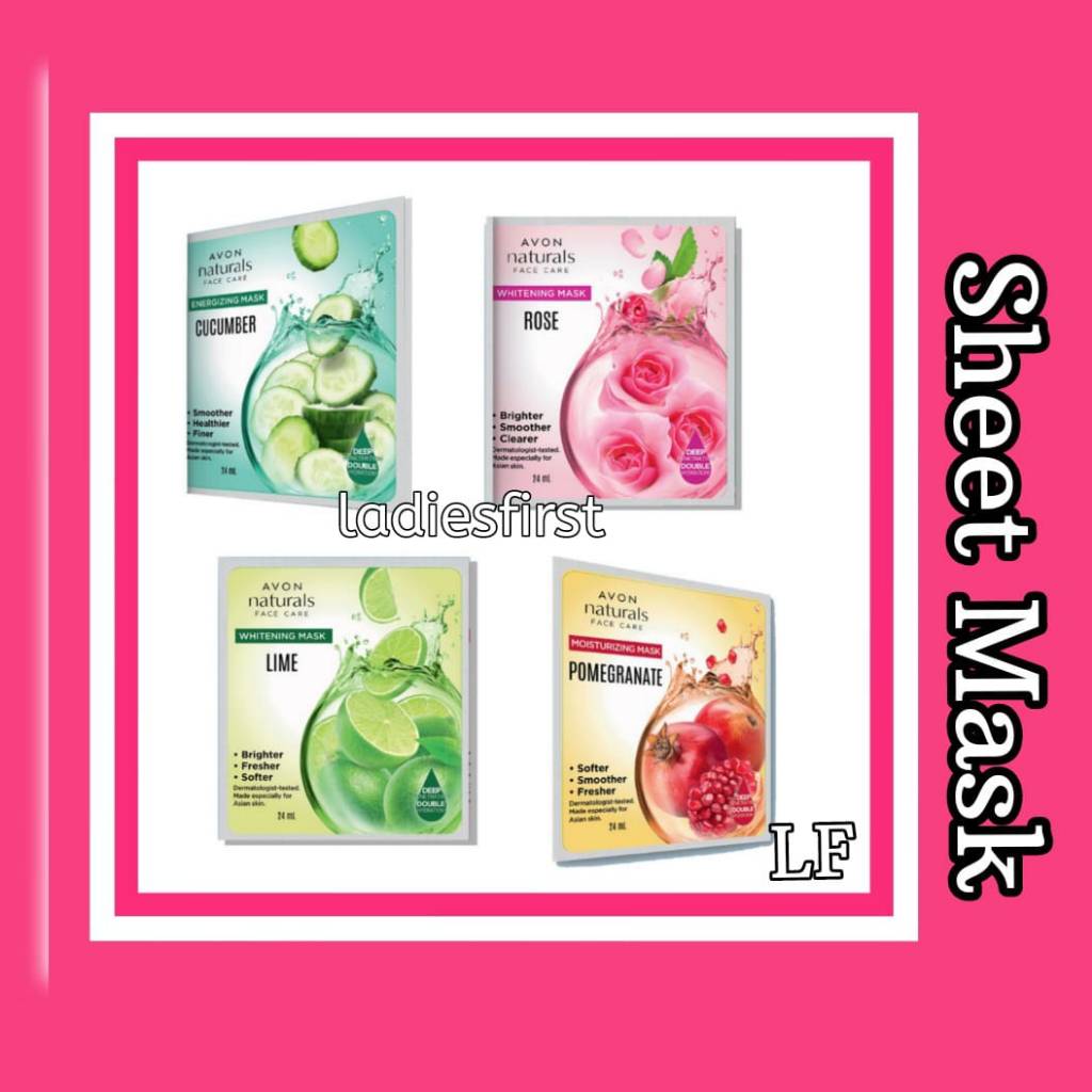 AVON NATURALS SHEET MASK FACE CARE (ORIGINAL AVON 100%)(LADIESFIRST ...