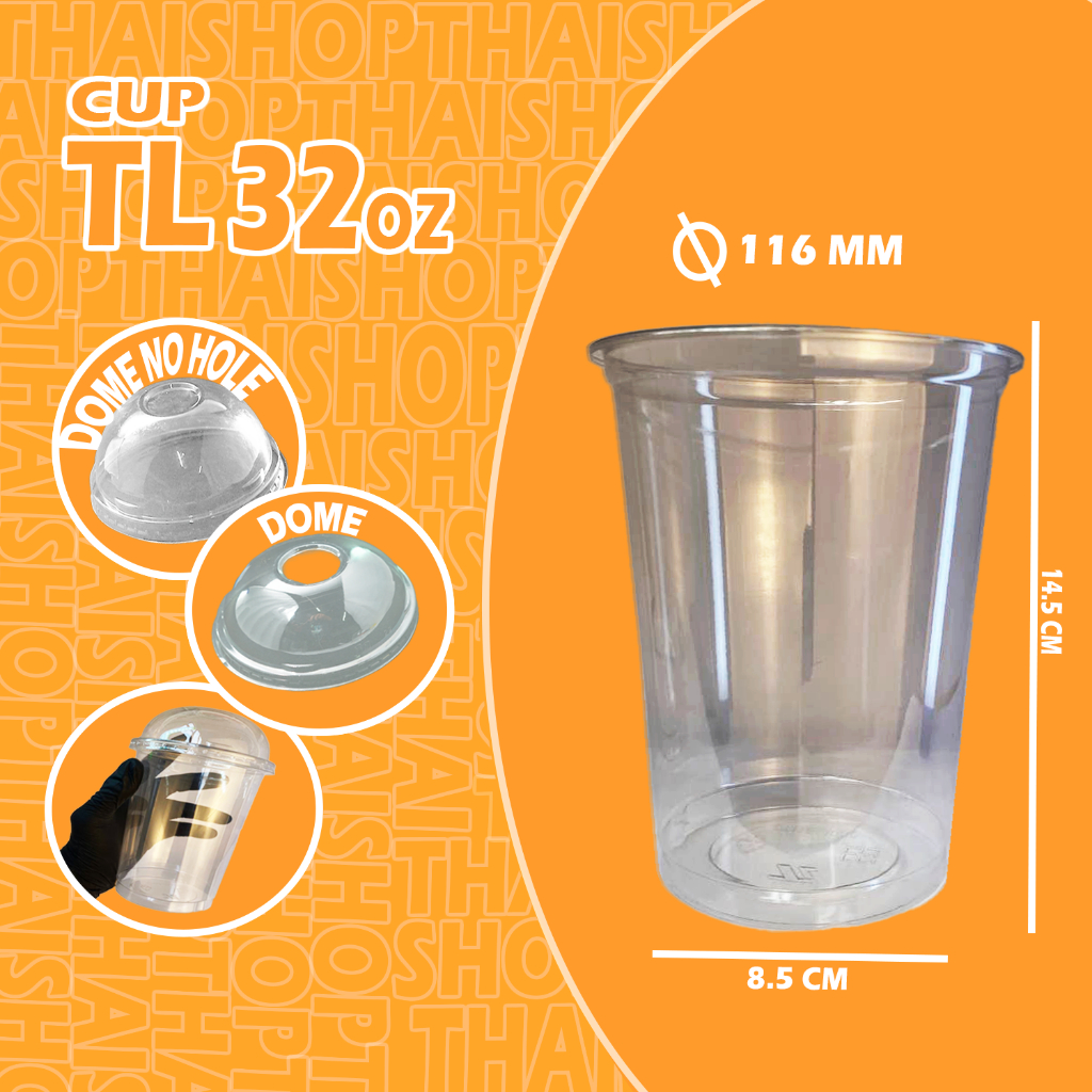 TL 32oz Big Cup inc Dome Gelas Size Besar Giant Cup Thailand PP Cup ...