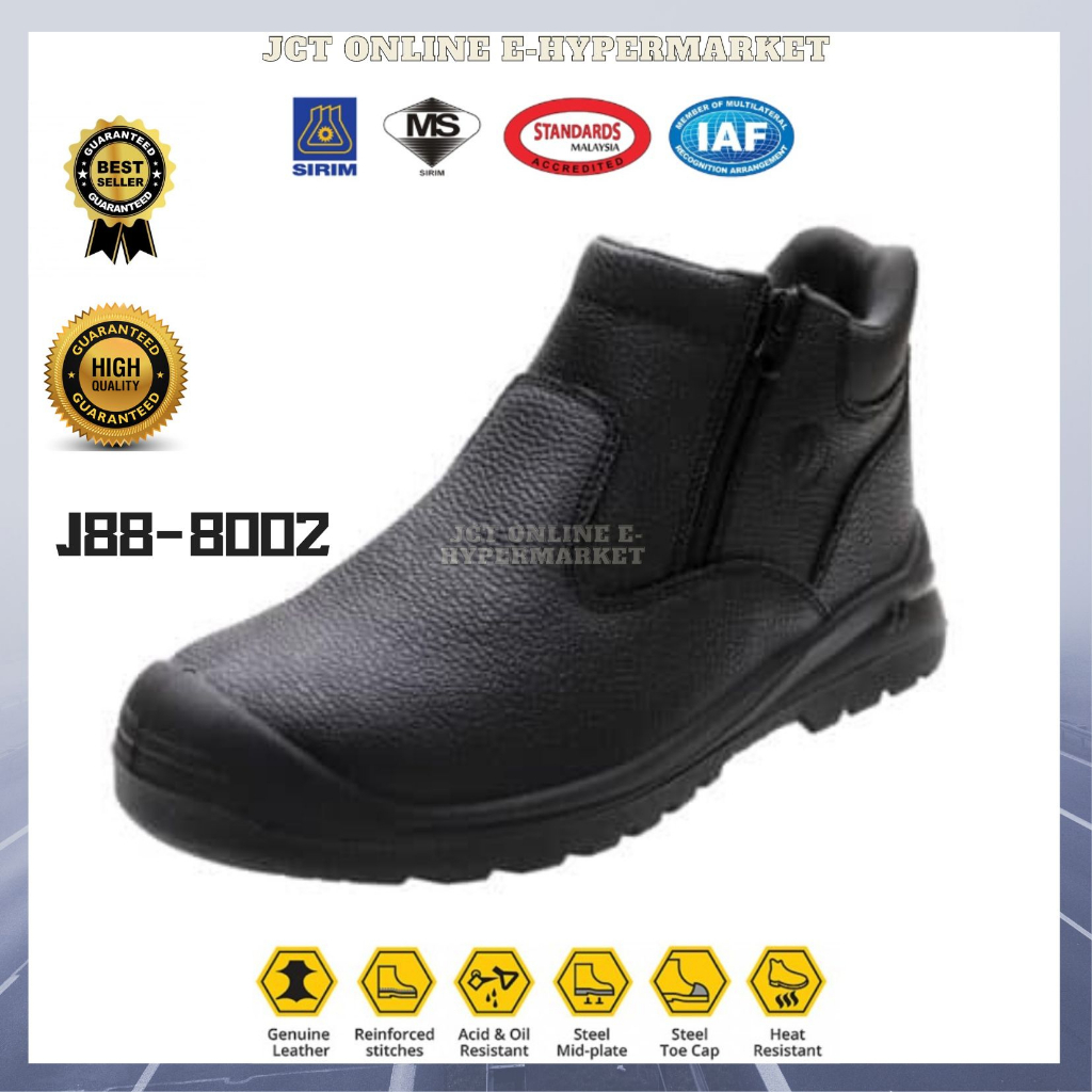 🔥Ready Stock🔥💯ORIGINAL BATA INDUSTRIAL Dual Zipper Safety Boot Shoes ...