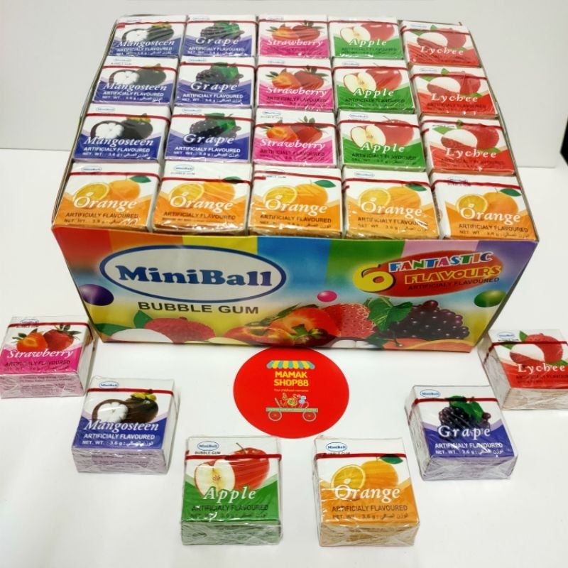 100pcs MiniBall Assorted Bubble Gum / MiniBall Gula Getah | Shopee Malaysia