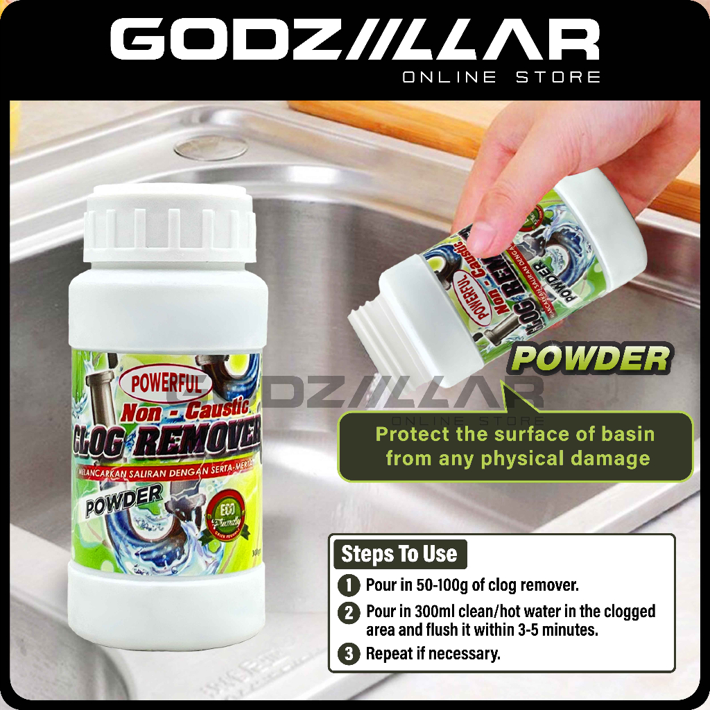 (Godziillar) Super Clog Remover 900gm | 1500ml Liquid & Powder | Toilet ...