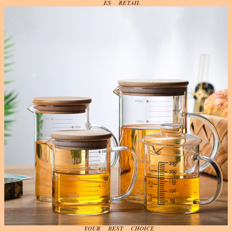 Measurement glass mug Borosilicate measurement mug Glass cup ...