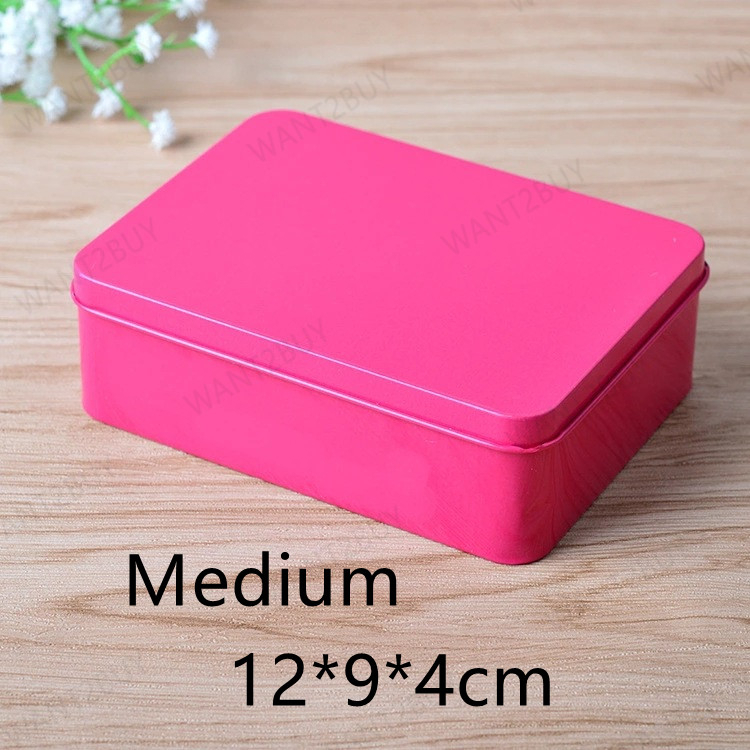 🇲🇾 3 Size Rectangle Empty Candy Metal Tin Box Flip Storage Box Case ...