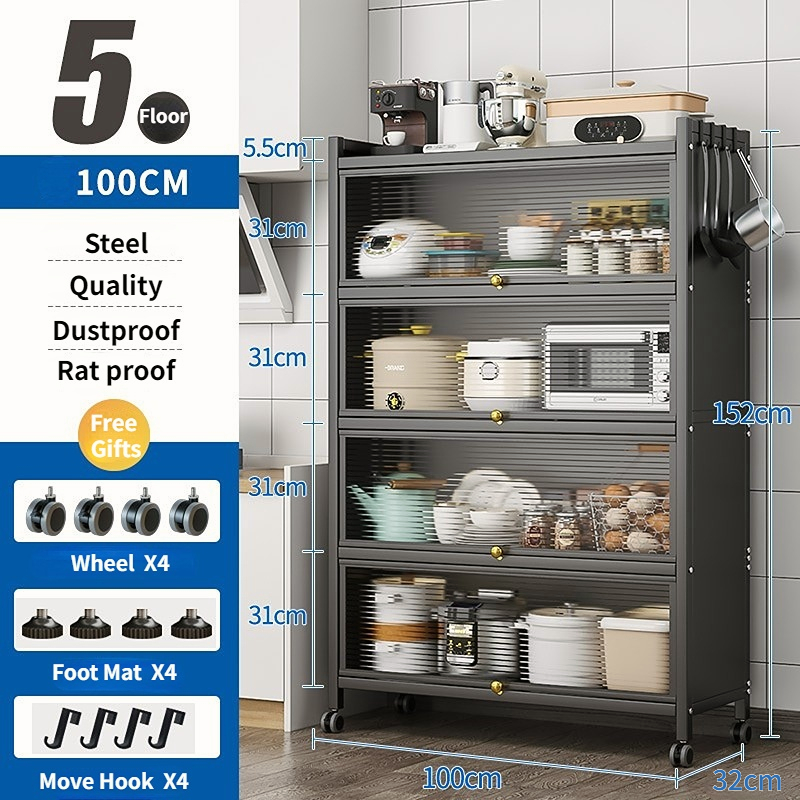 Rak Dapur Kabinet Kitchen Organizer Storage Rack Microwave Oven Self ...