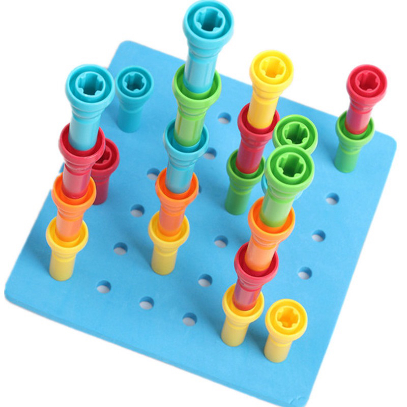 BOLEH Peg Board, Pegboard For Kids, Pegboard Toys, Fine Motor Skill ...