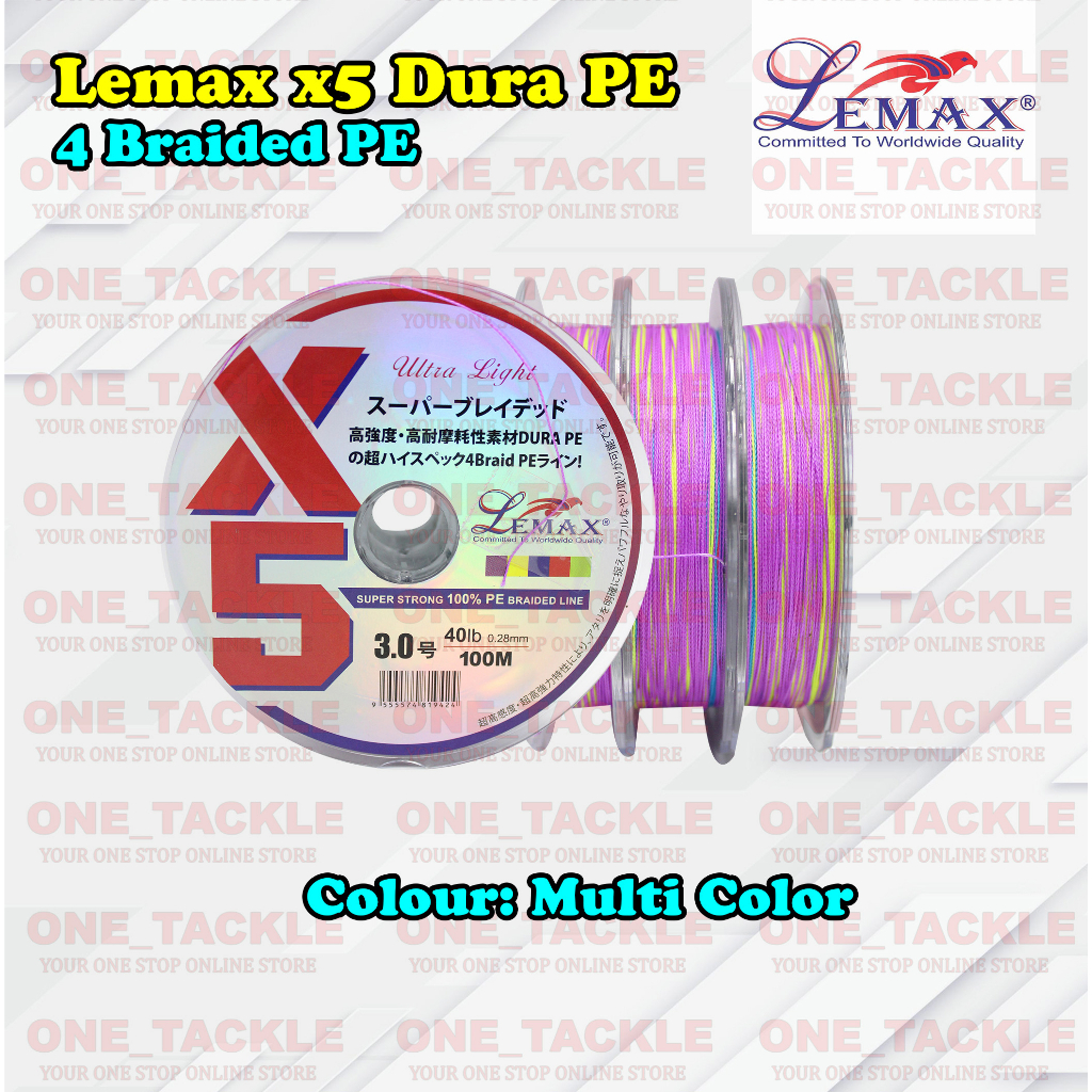 Lemax X5 braided line PE 100 meter lemax line tali lemax | Shopee Malaysia