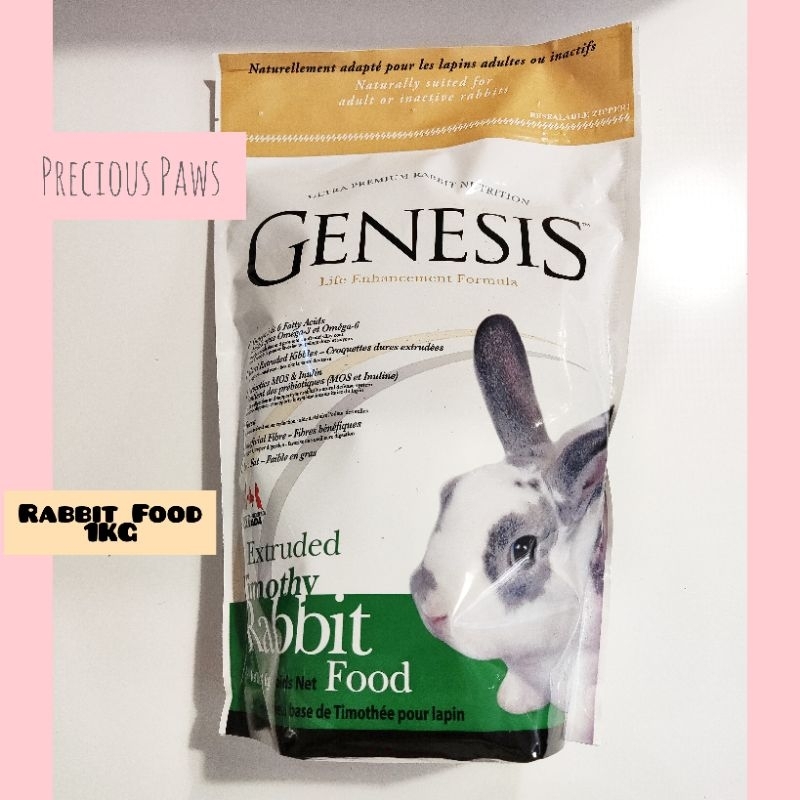 【Ready Stock】Expiry 08/2026 GENESIS Extruded Timothy Rabbit Food 1KG ...