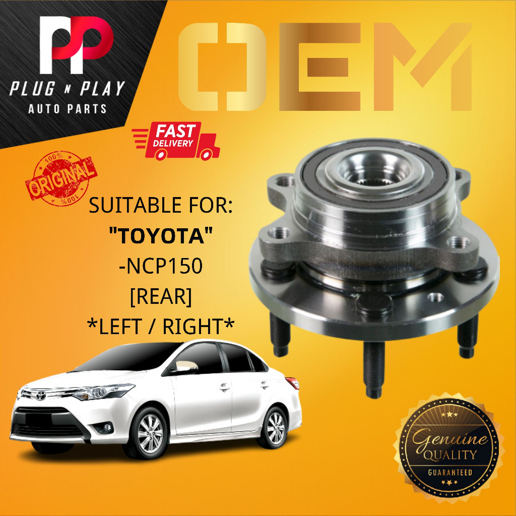 TOYOTA VIOS NCP150 REAR (BELAKANG) [LEFT / RIGHT] WHEEL BEARING HUB 100 ...