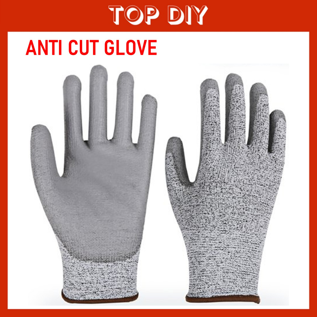 Anti-Cut Work Gloves Safety Gloves Washable Comfort Stretch Fit ...