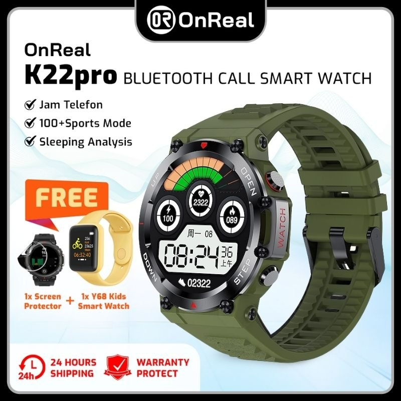 OnReal K22 Pro Bluetooth Call Smart Watch Sport Fitness Watch Phone Watch Jam Call Smart Watch ...