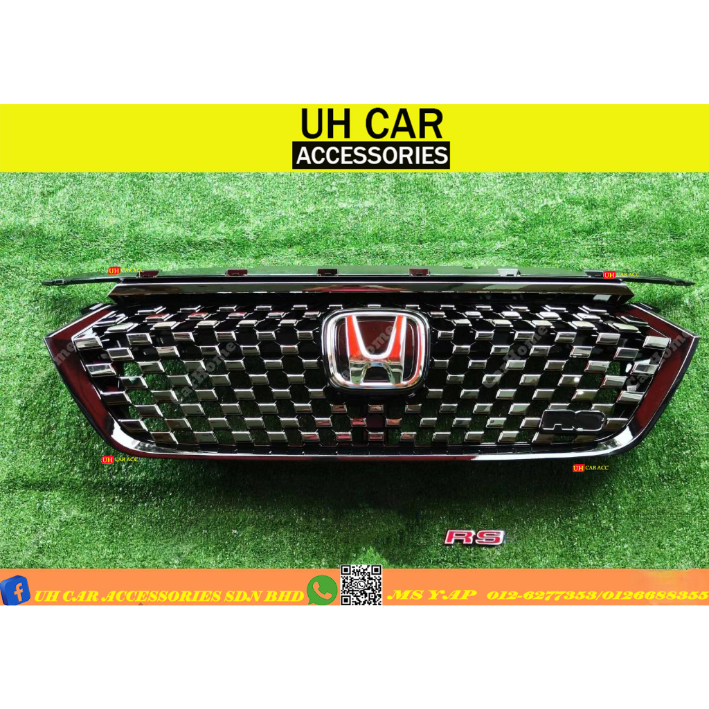 HONDA HRV 2022 2023 ABS RS DIAMOND FRONT GRILLE GRILL EMBLEM | Shopee ...