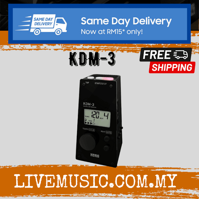 Korg KDM-3 Digital Metronome - Black / White ( KDM 3 / KDM3 ) | Shopee ...