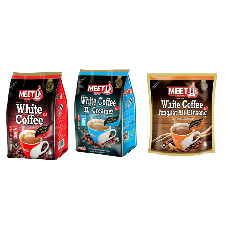 Melaka Meet U White Coffee (3in1/2in1/5in1 Tongkat Ali Ginseng ...