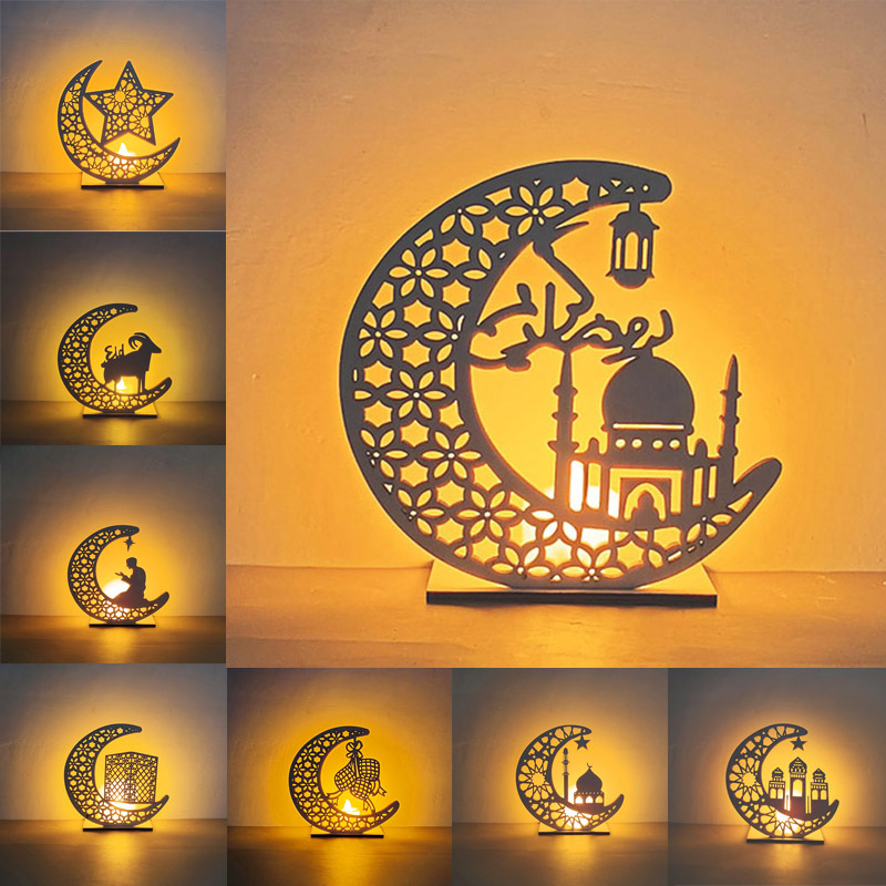 [M'sia] Hari Raya LED Light Wooden Ornament | Lampu Raya Deco Viral ...