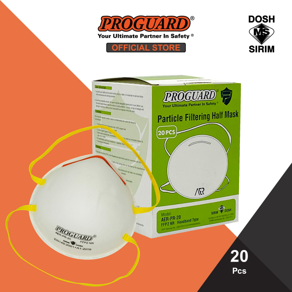 Proguard AER Particulate Respirator - FFP2 SIRIM DOSH Cup Design Face ...